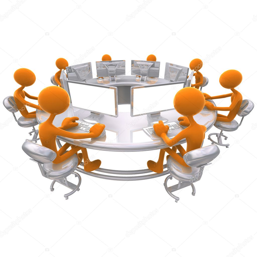 Réunion de groupe de travail 3D — Photographie LuMaxArt © #12349756