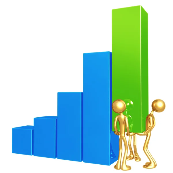 Teamwork Raising The Bar Graph Stock Photo by ©LuMaxArt 12296362