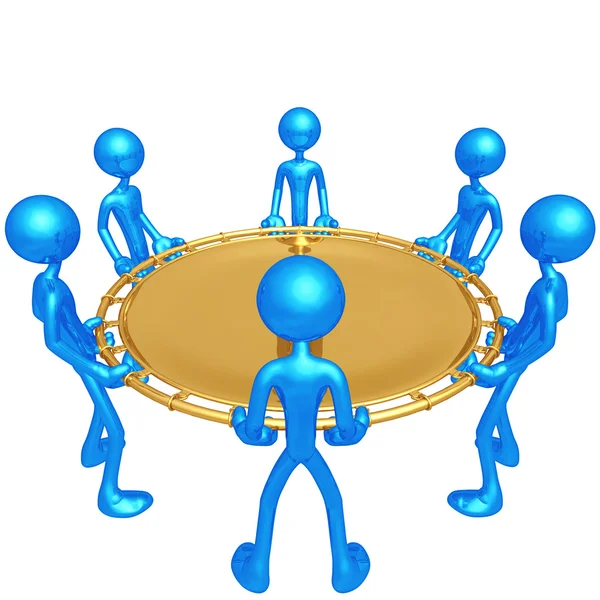 3D Characters Holding Safety Net — Stock Photo © LuMaxArt #12370638