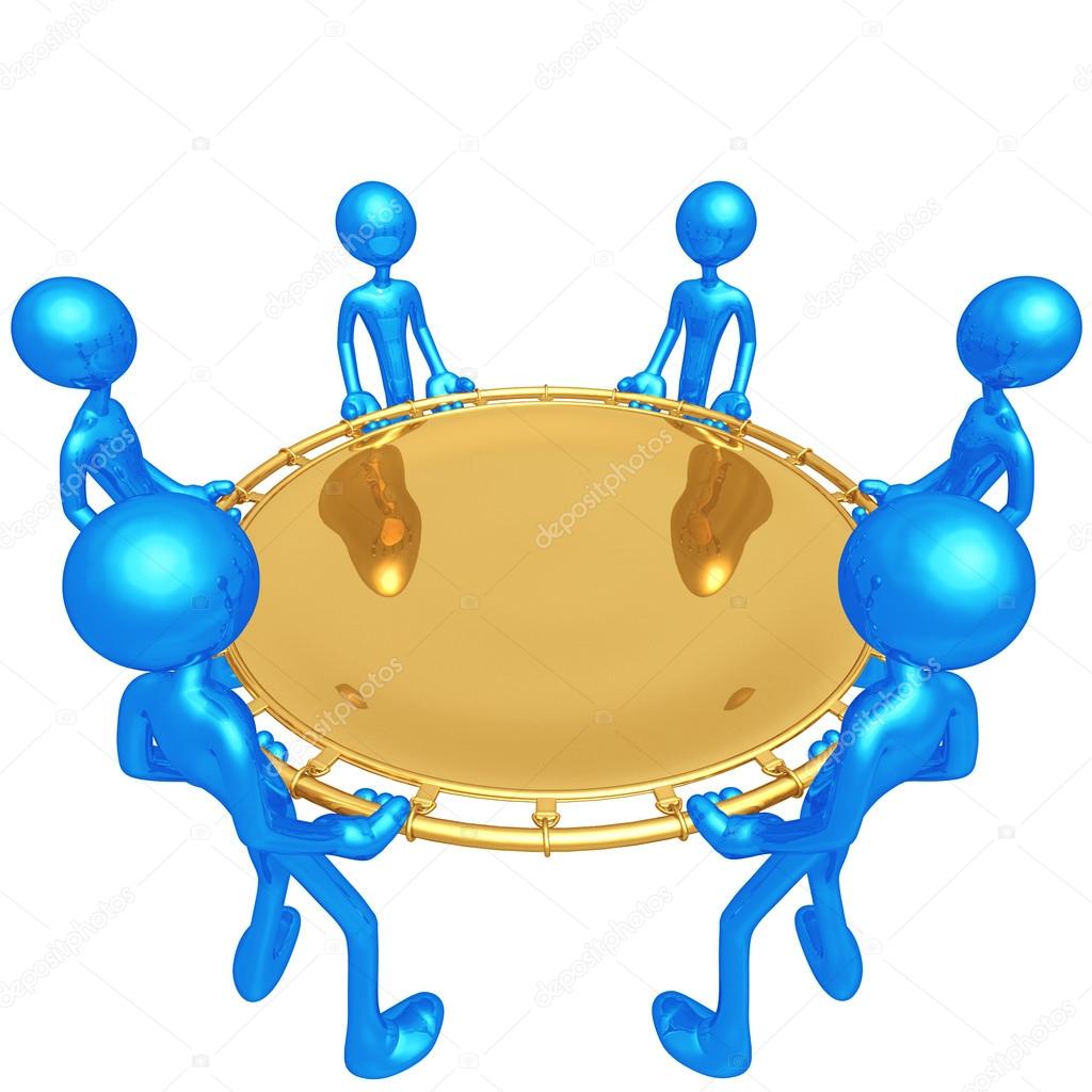 3D Characters Holding Safety Net — Stock Photo © LuMaxArt #12370638