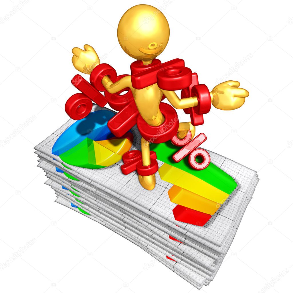 Percentage Problem On Business Reports Stock Illustration by ©LuMaxArt ...