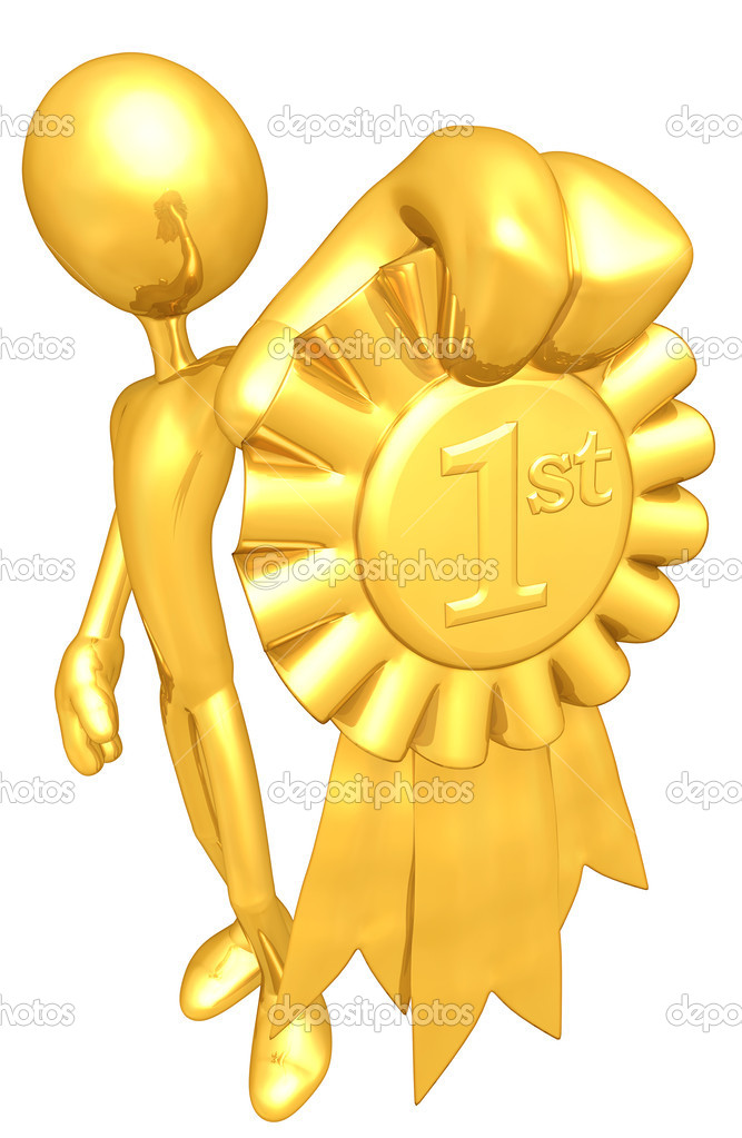 Gold 1st Place Ribbon — Stock Photo © LuMaxArt #12399297