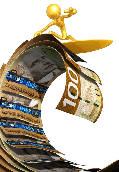 Surfing Cash Wave — Stock Photo © LuMaxArt #12406007