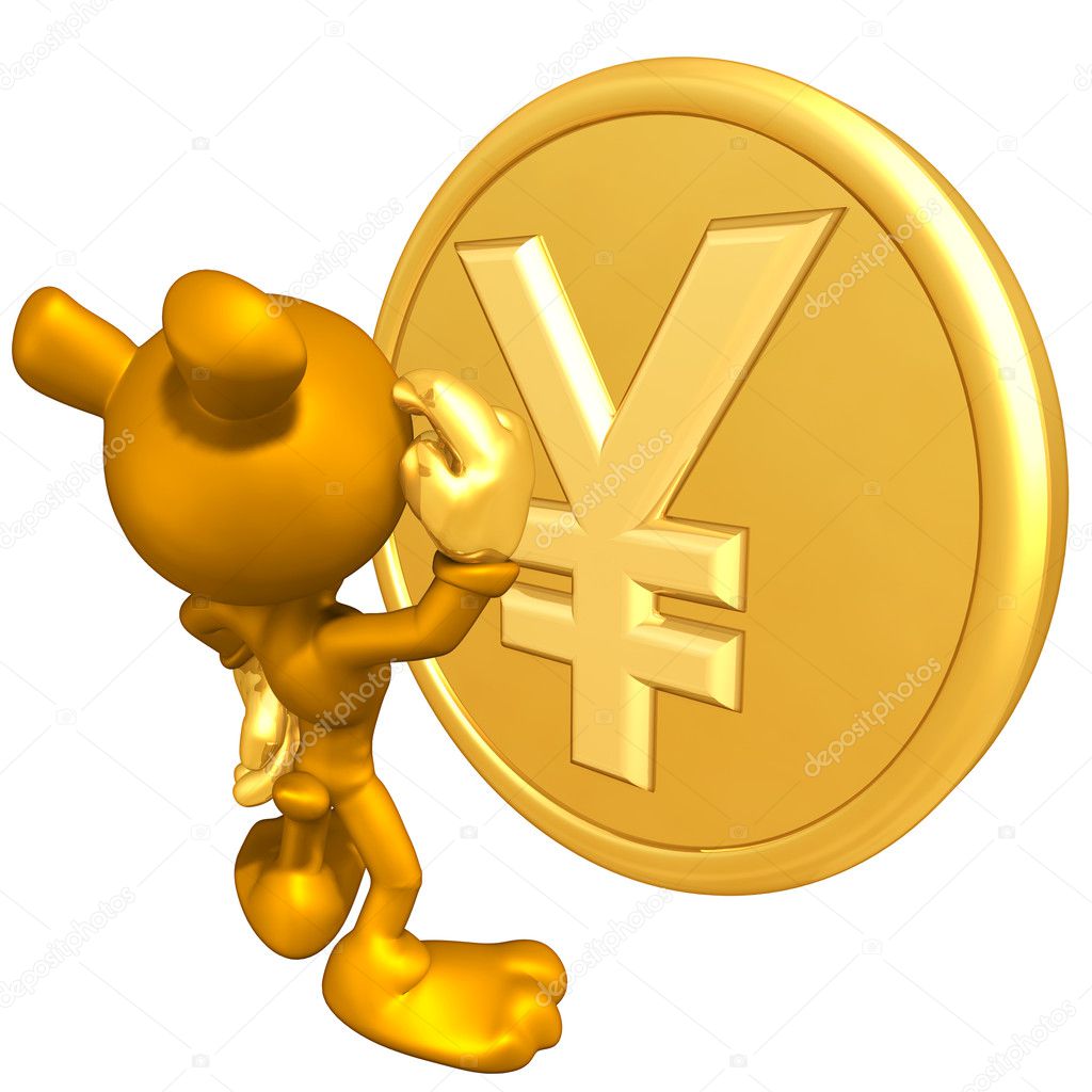 Gold guy with gold Stock Illustration by ©LuMaxArt #12408229