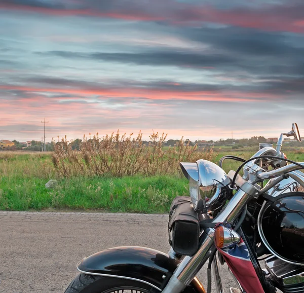 Motorcycle at sunset - Stock Image - Everypixel