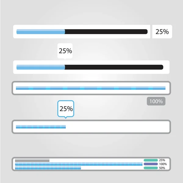 Blue preloaders and progress loading bars. Stock Vector Image by ...