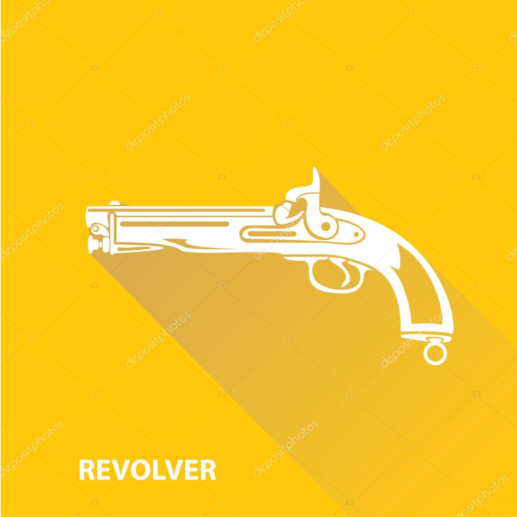 Vector vintage pistol gun icon on orange Stock Vector Image by ©zm1ter ...