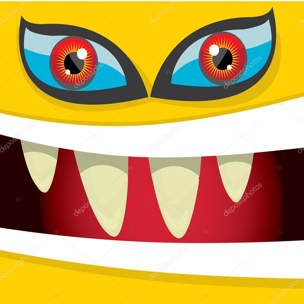 Vector Cartoon orange monster face Stock Vector Image by ©zm1ter #50154531