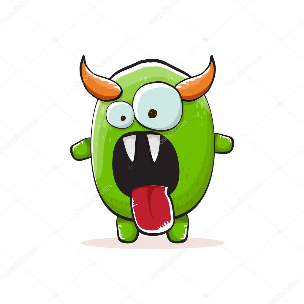 Clipart Mostro Verde Mostro Verde Dei Cartoni Animati Immagini PNG