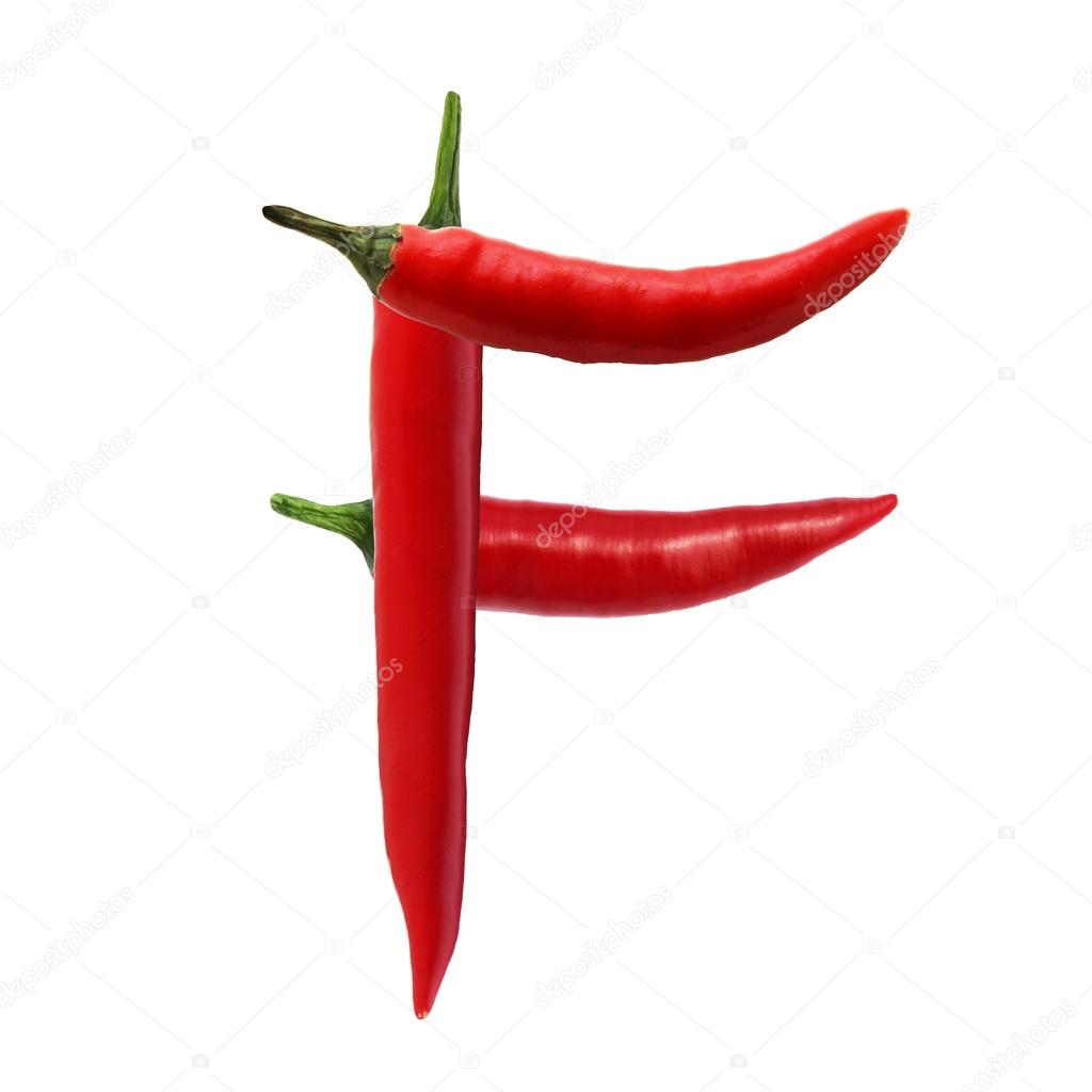 Red hot chili pepper font — Stock Photo © FroeMic #12217460