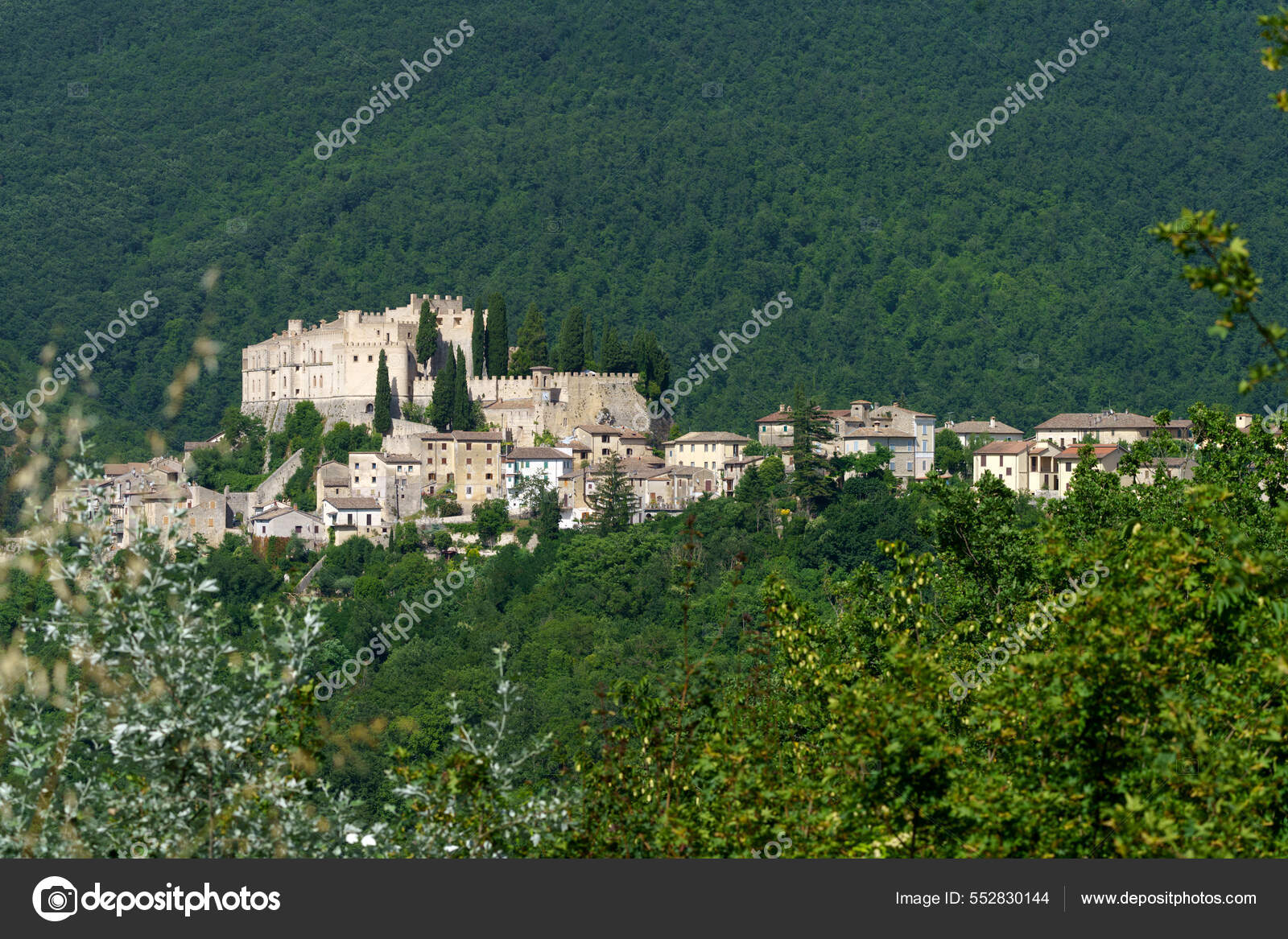View Rocca Sinibalda Historic Town Rieti Province Lazio Italy Summer ...