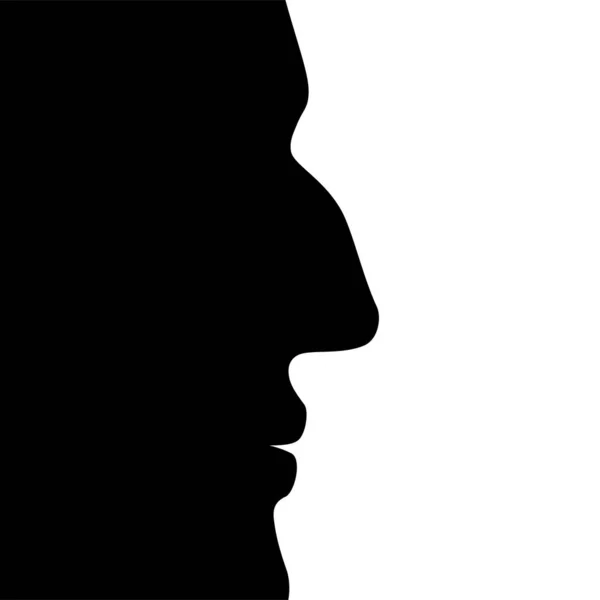 Silhouette Man Face Side