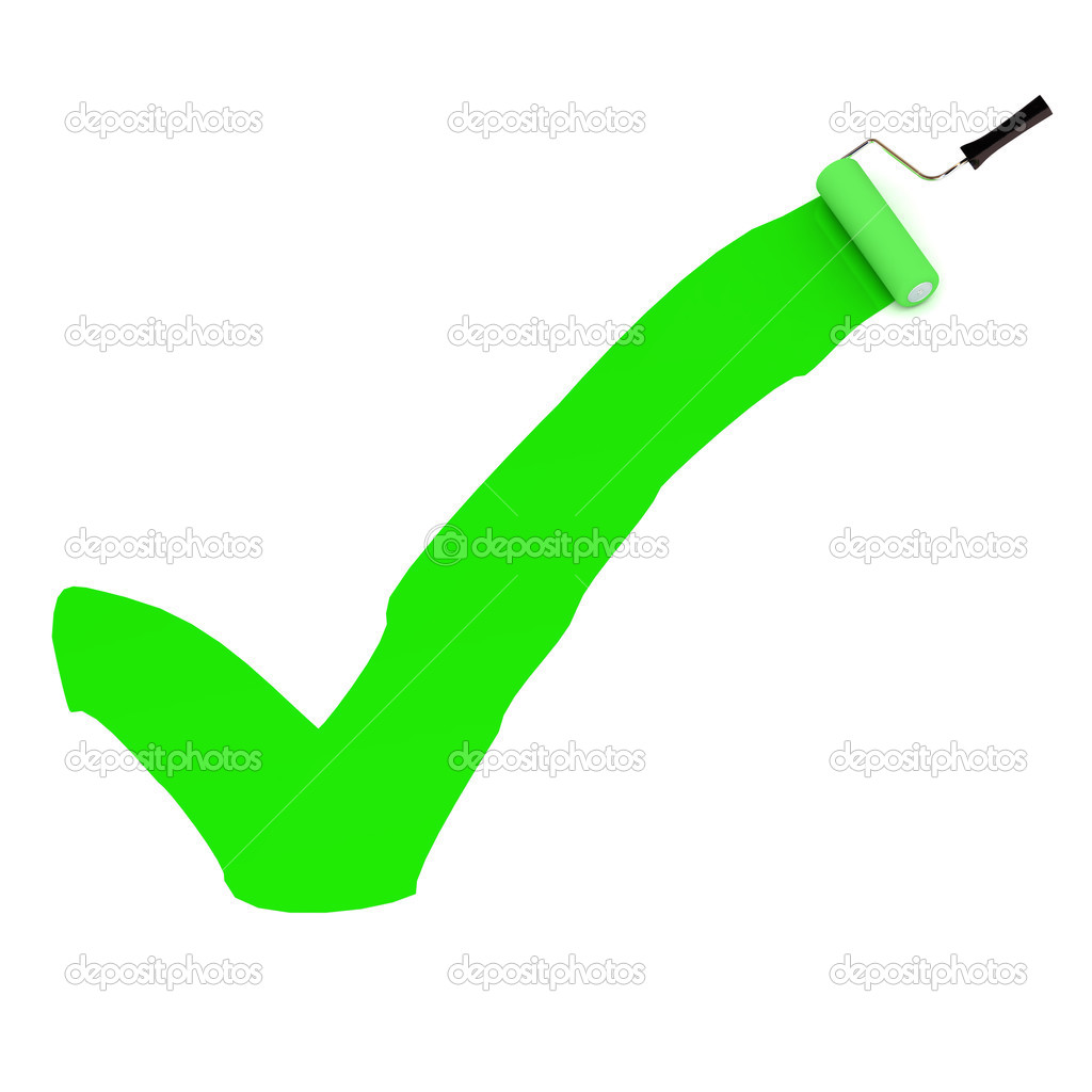 Green Paint Tick — Stock Photo © rustonwayne #23763059