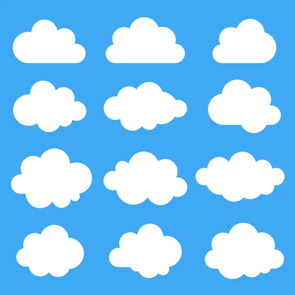 Collection of vector clouds — Stock Vector © oskoltsev #12016375