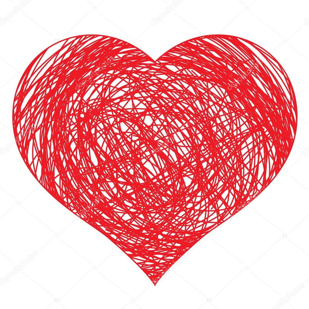 Hand drawn red heart — Stock Vector © ilyaka #12415670 Hand drawn red heart — Stock Vector © ilyaka #12415670