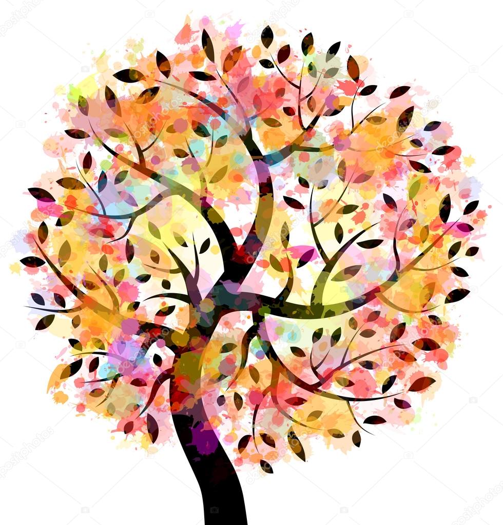 Colorful Tree Stock Vector Image by ©ilyaka #12418088
