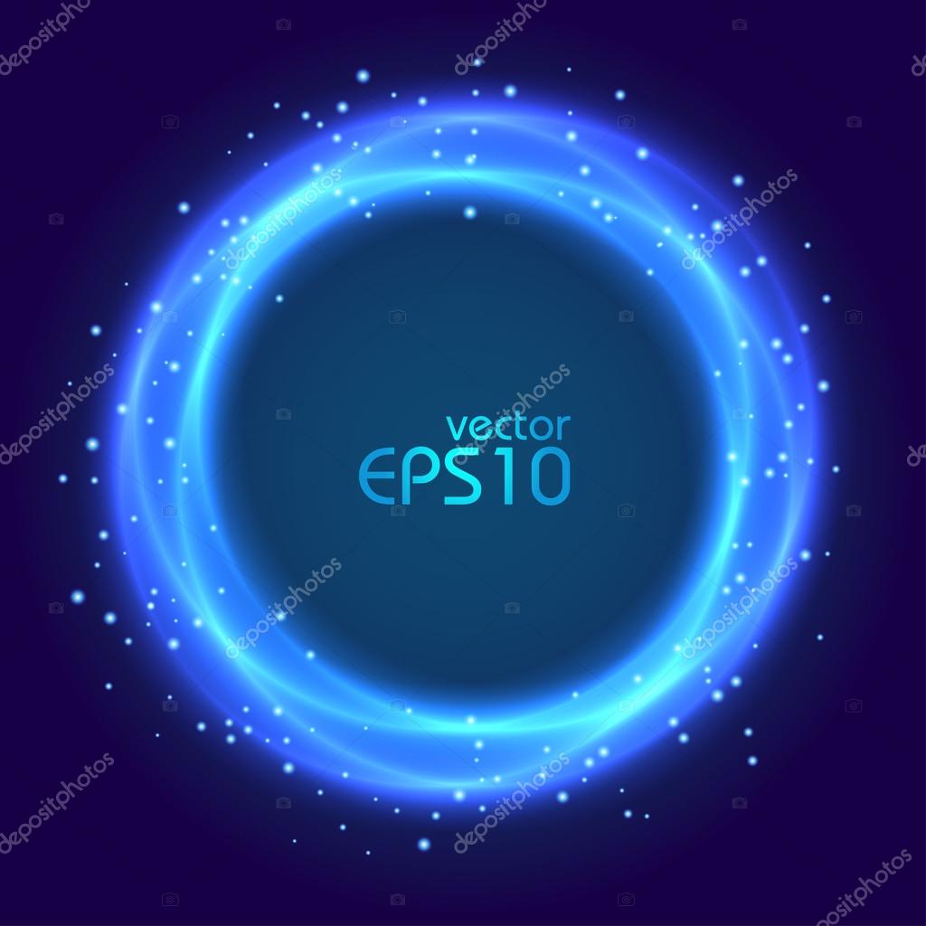 Círculo brillante azul abstracto Vector de stock por ©ilyaka 13880115