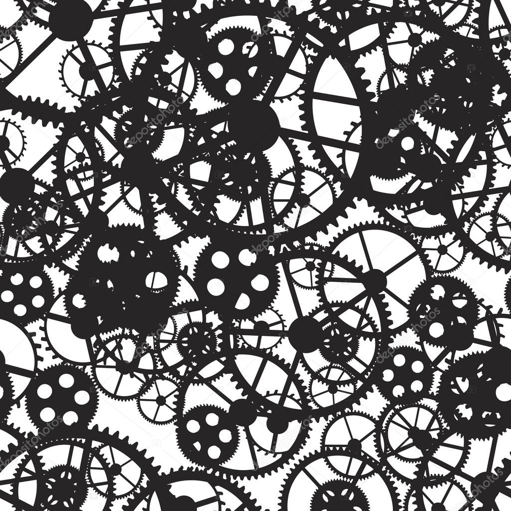 Black gear seamless — Stock Vector © dyha1965 #50138665