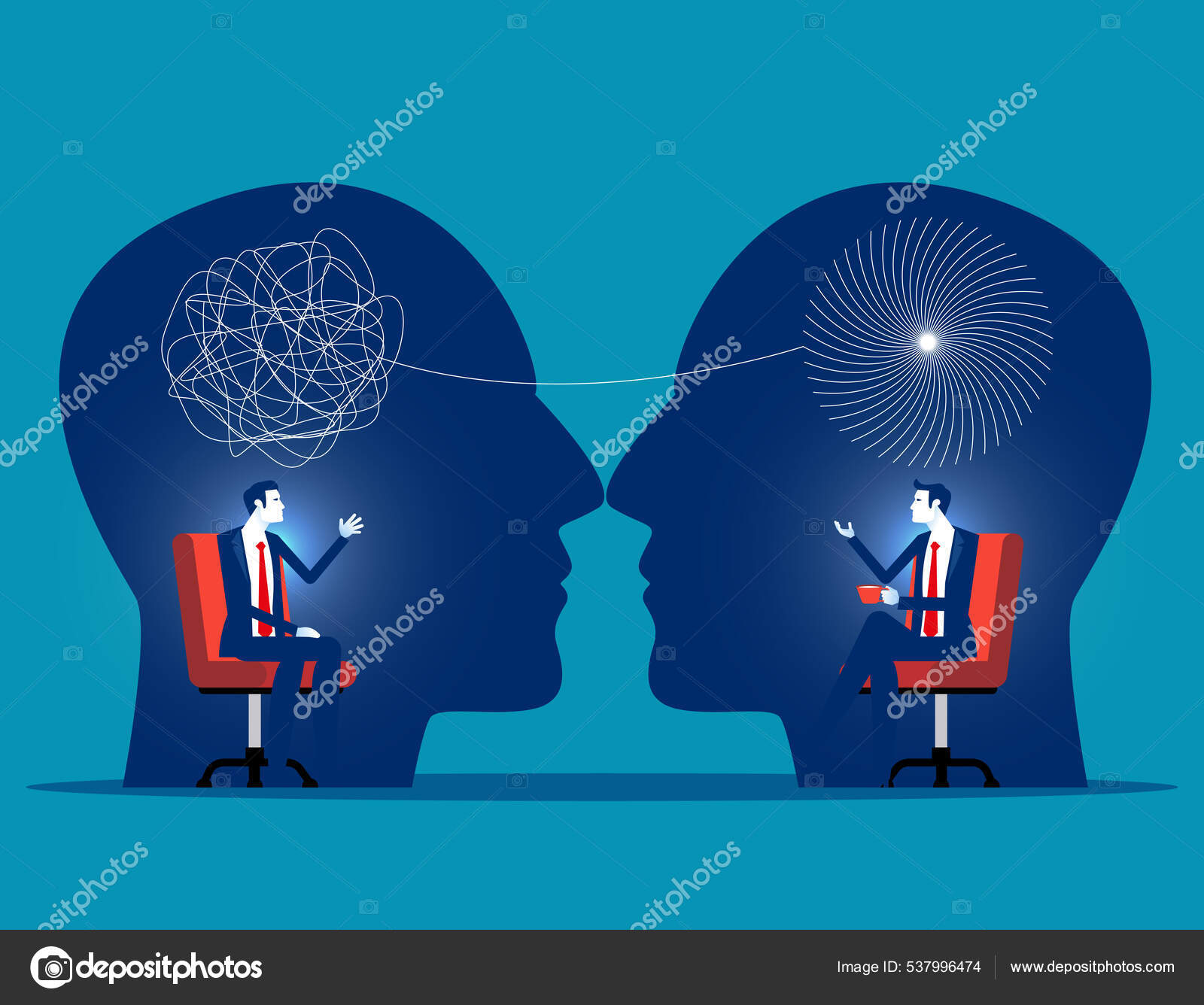 Emotions Talking Frustration Stress Depression Help Concept Stock ...