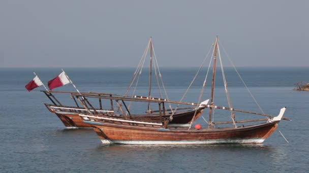 Traditional arabic dhows in Doha, Qatar — Stock Video © philipus #30606489