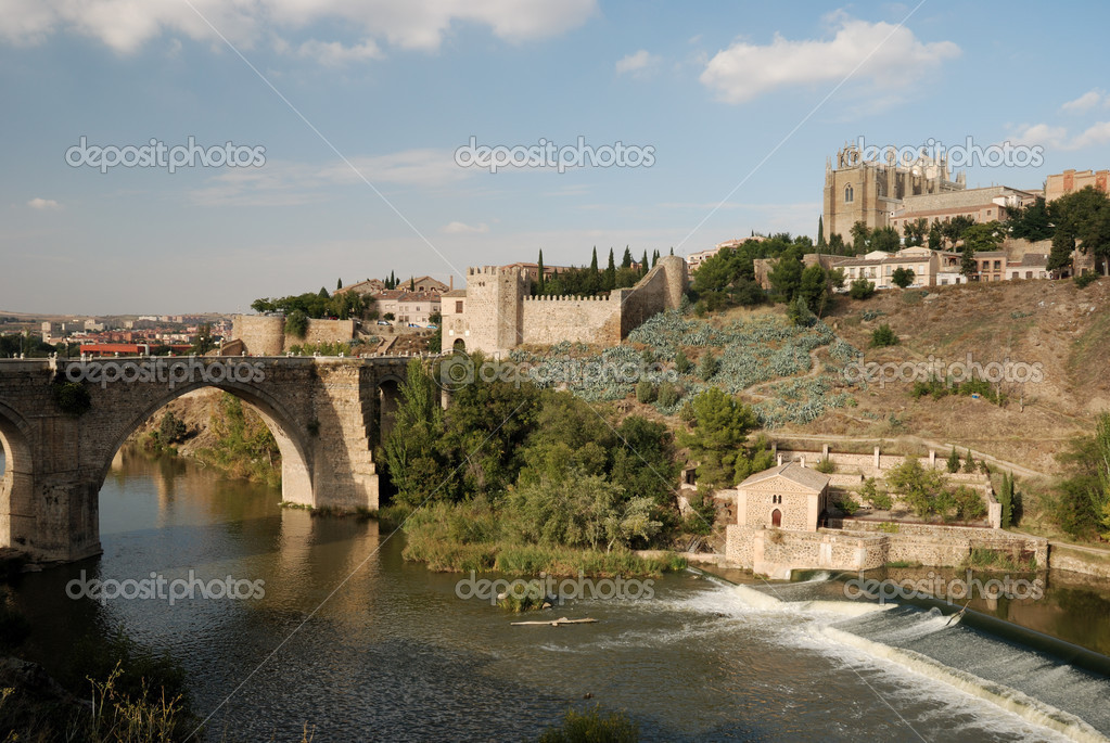 Bridge over the Tagus river, Toledo, Spain ⬇ Stock Photo, Image by ...