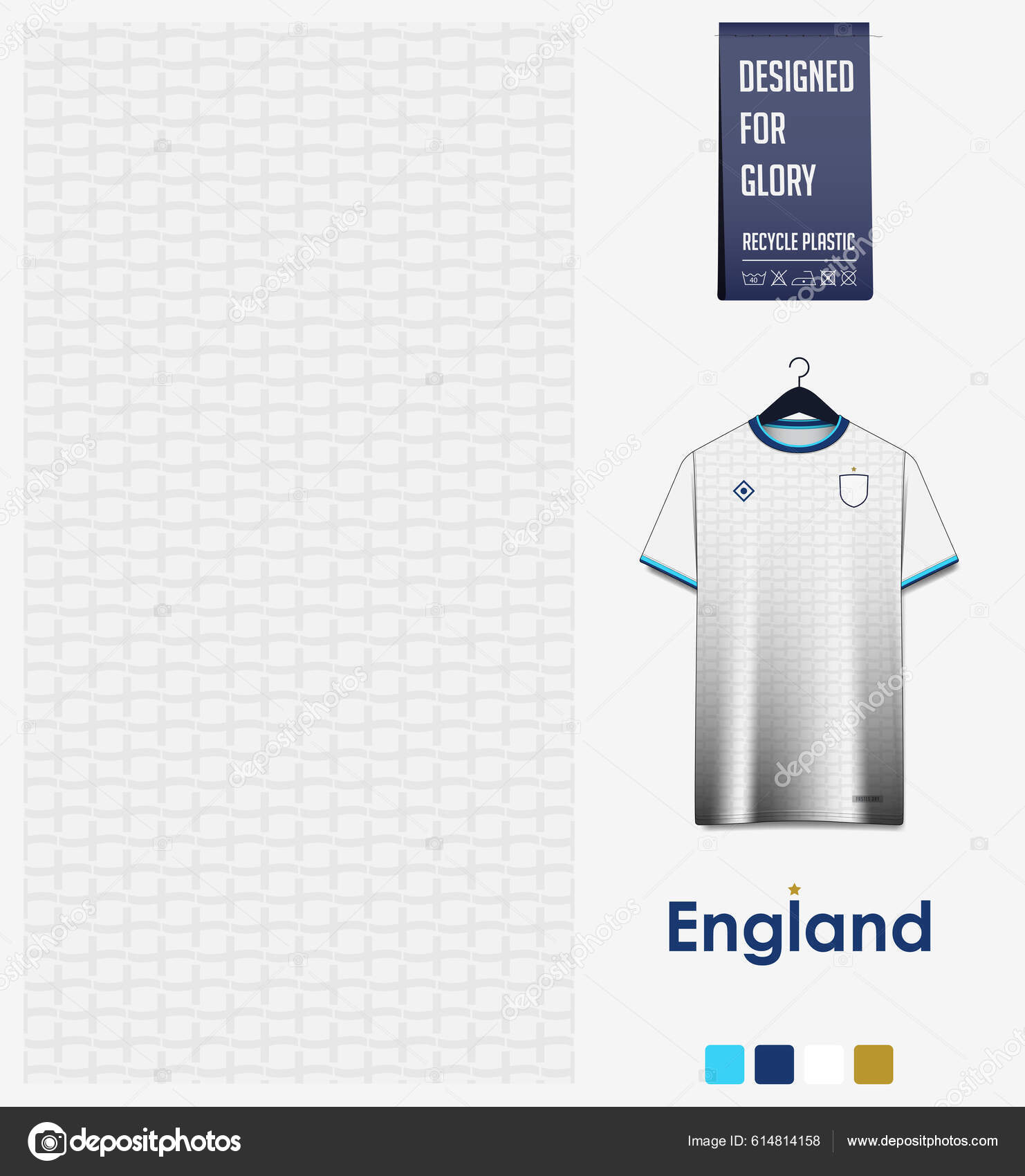 Soccer Jersey Pattern Design England Flag Pattern White Background ...