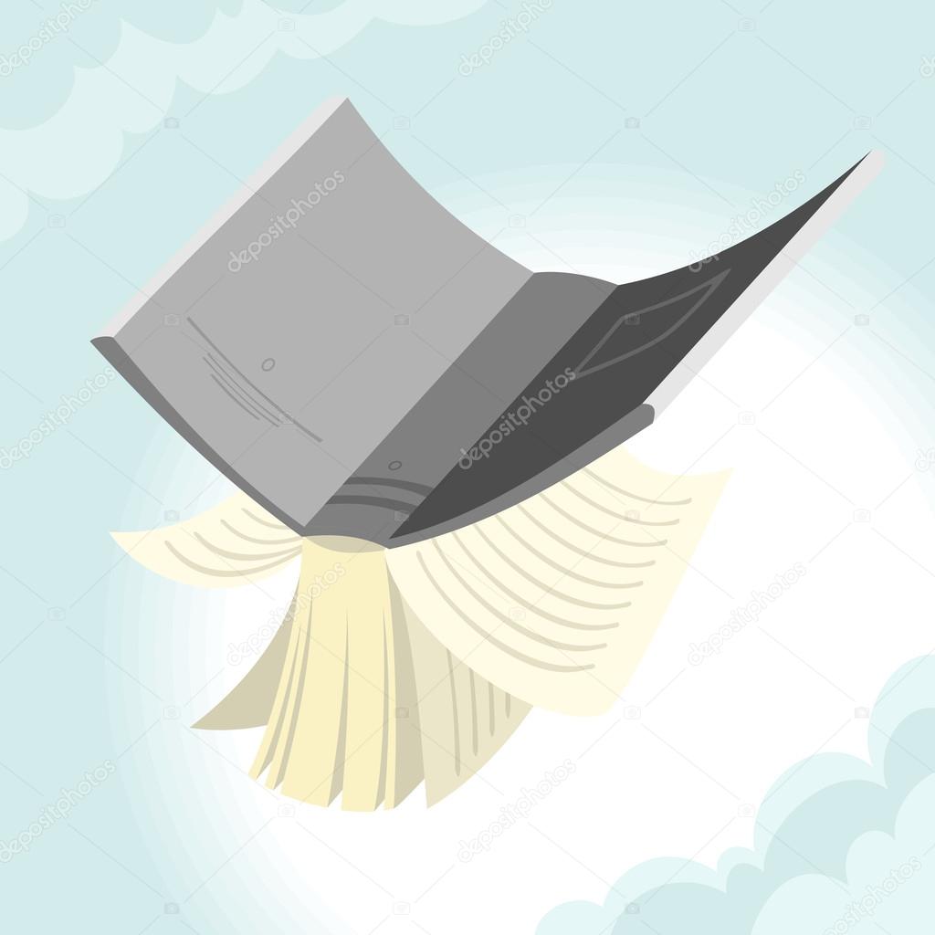 Fly Book Stock Vector Image by ©Bakalavar #39559659