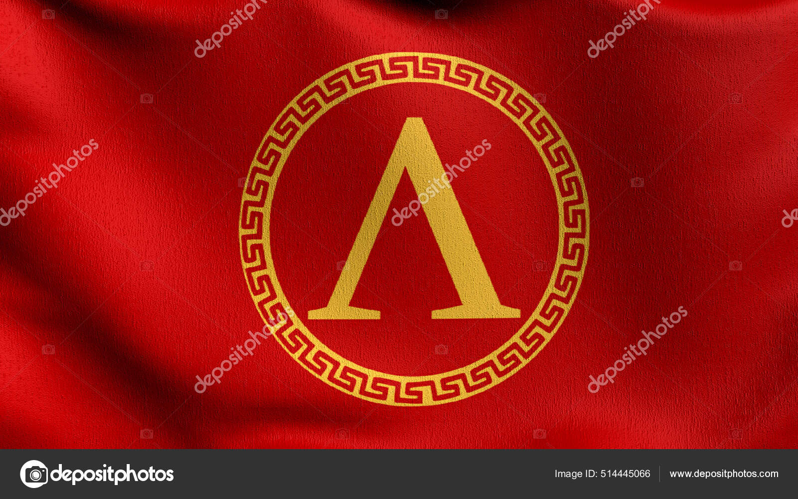 Ancient Spartan War Flag