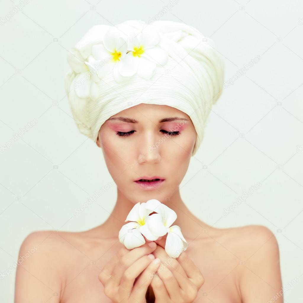 Beautiful Spa Girl Face Stock Photo by ©Porechenskaya 20120443