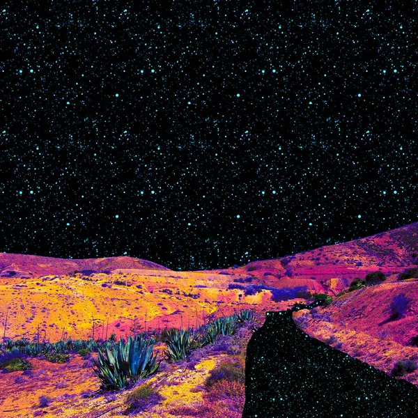 Contemporary minimal collage art. Mix of photos and texture ...