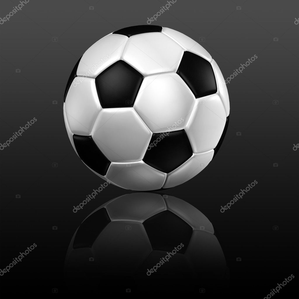 Un fútbol con reflexión — Foto de stock #28189609 © kanate