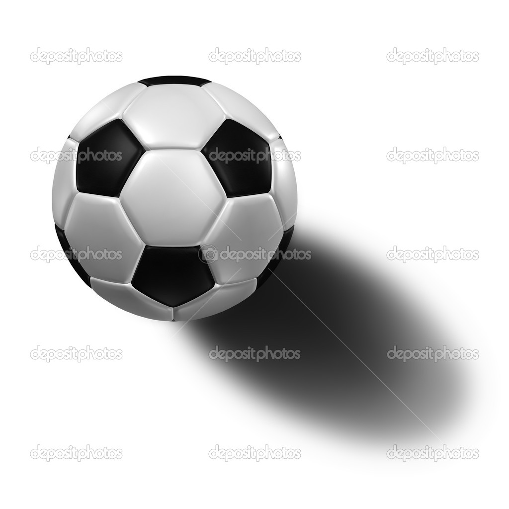 Football with shadow. — Stock Photo © kanate #28190239