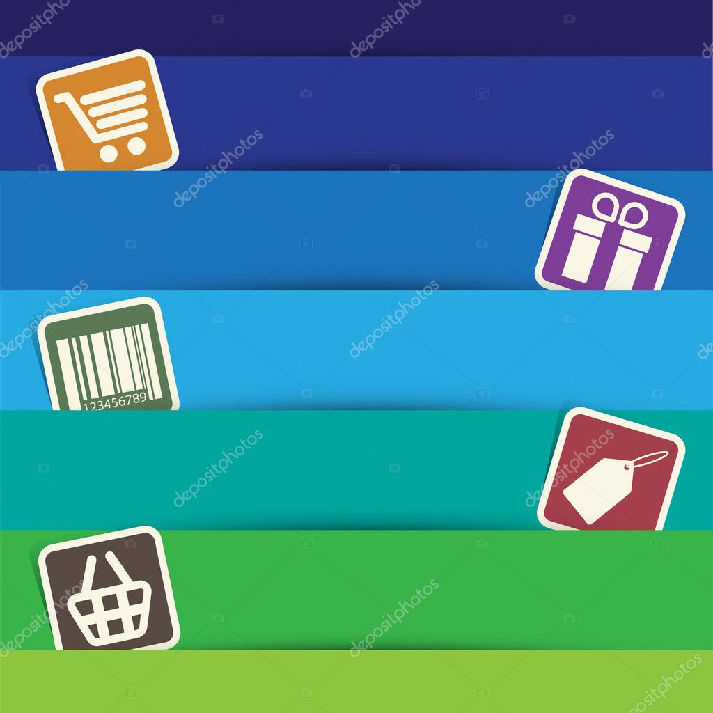 Shopping sticker icons set. Stock Vector Image by ©kanate #35238633