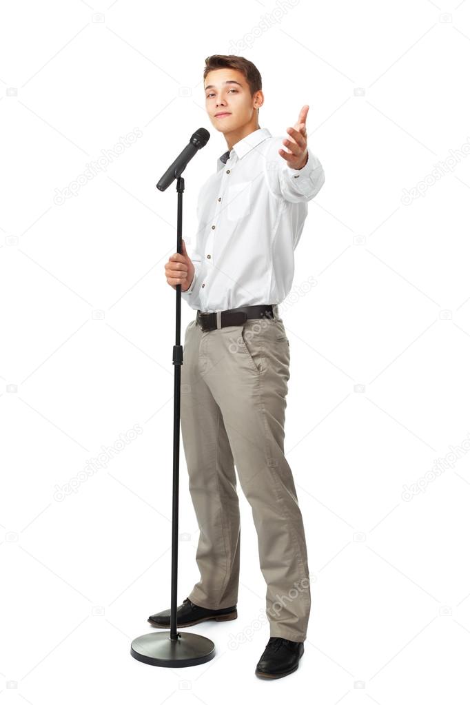 Young man singing Stock Photo by ©Gladkov 36971873