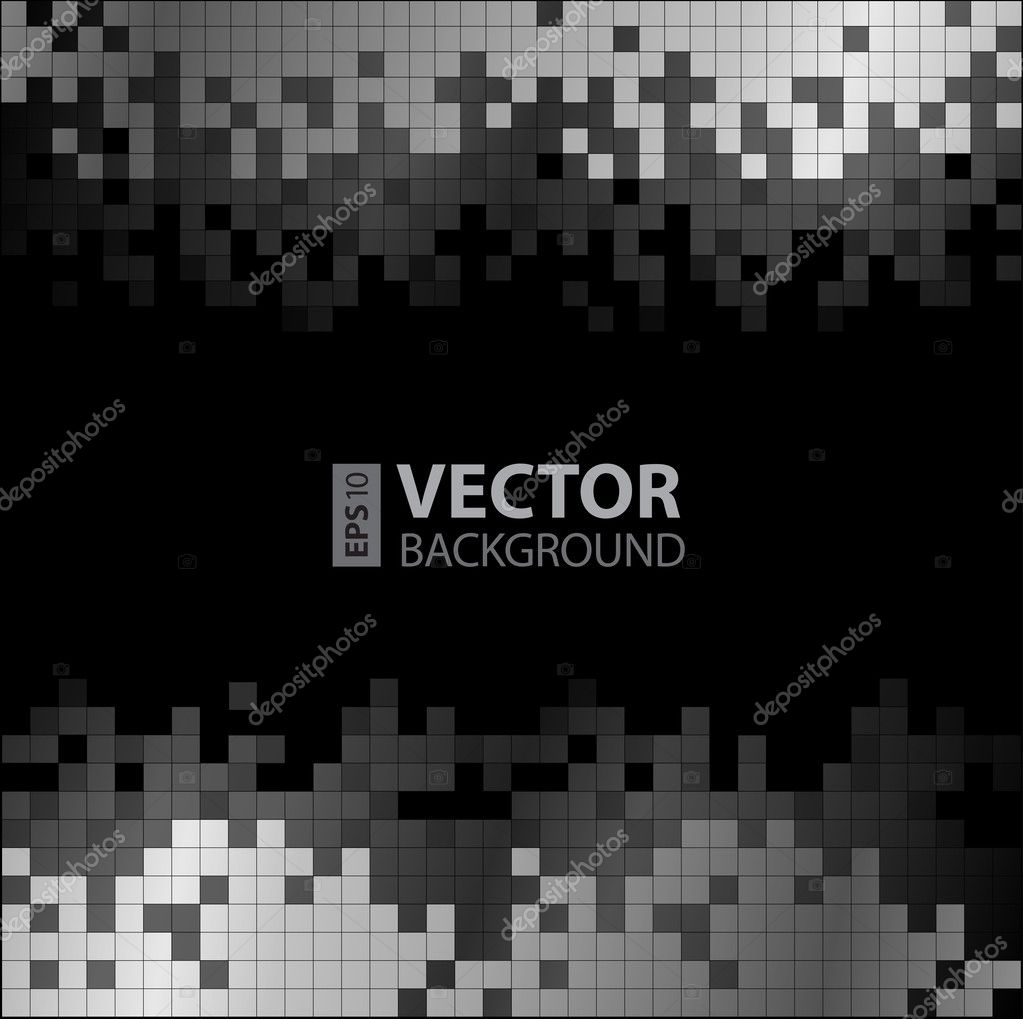 Abstract digital background with grayscale pixels equalizer. Stock ...