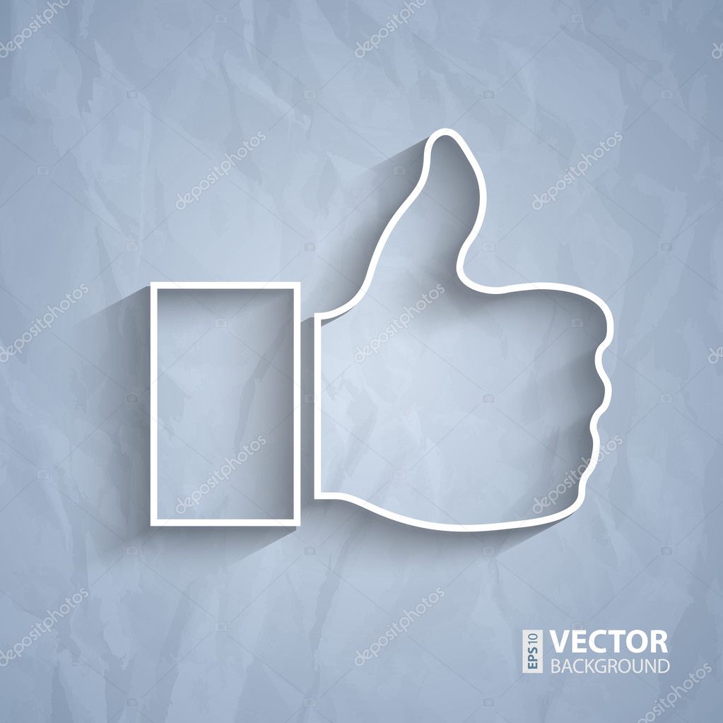 "Like" symbol on grey background Stock Vector Image by ©Mikado767 #30489369