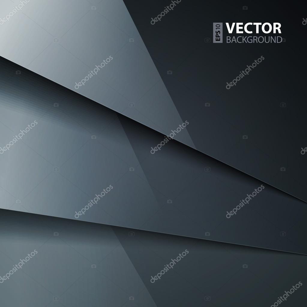 Abstract vector background with dark gray metal layers. Stock Vector ...