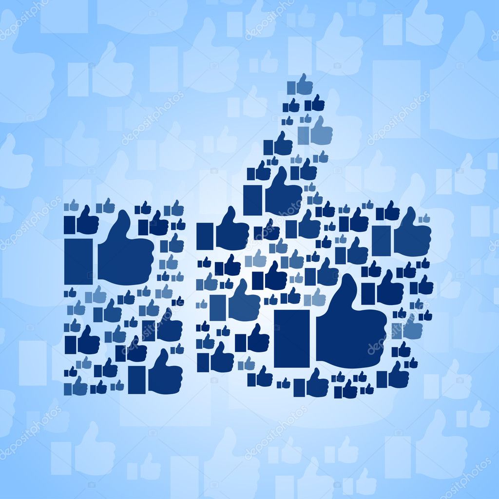 "Like" symbol on blue background Stock Photo by ©Mikado767 38928695