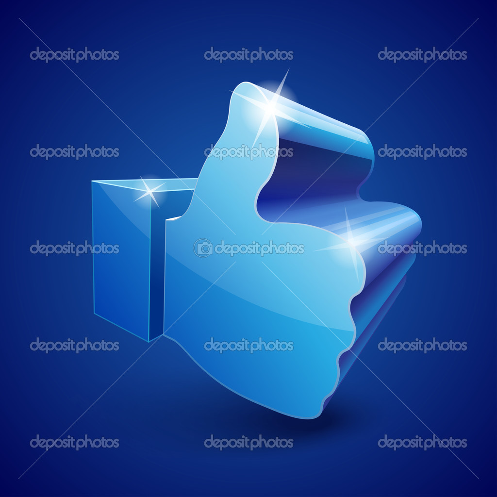 "Like" symbol on blue background Stock Photo by ©Mikado767 38929049