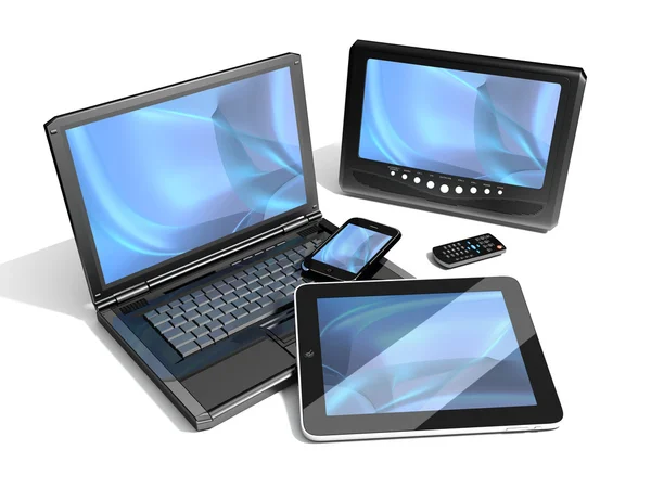 Mobility devices - blue wave background — Stock Photo © ArchManStocker ...