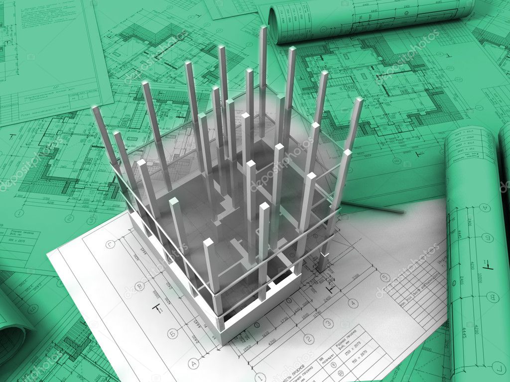 3D plan drawing — Stock Photo © ArchManStocker #13308366
