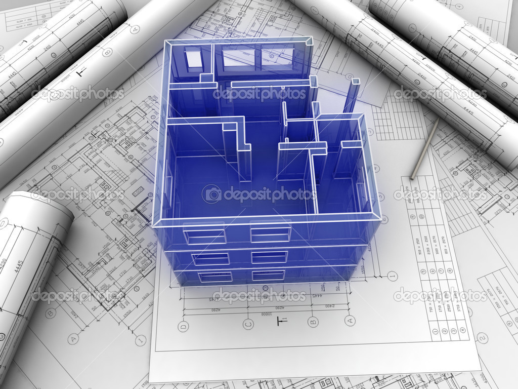 3D plan drawing Stock Photo by ©ArchManStocker 13308379