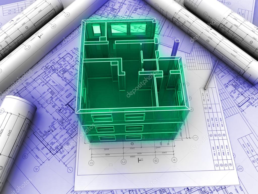 3D plan drawing Stock Photo by ©ArchManStocker 13308381