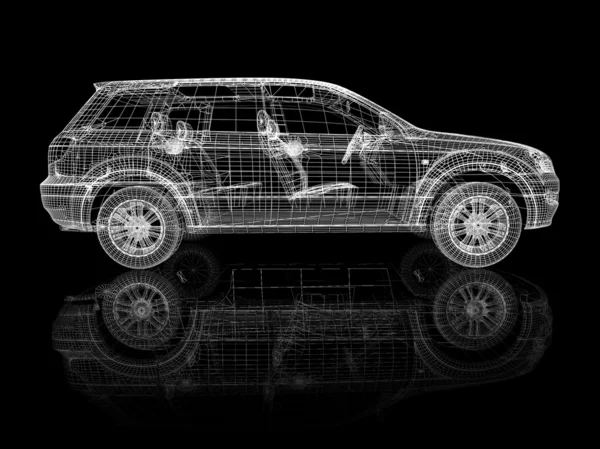 Wire car model Stock Photo by ©master3d 17180449