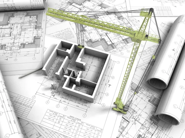 3D plan drawing Stock Photo by ©ArchManStocker 6269295