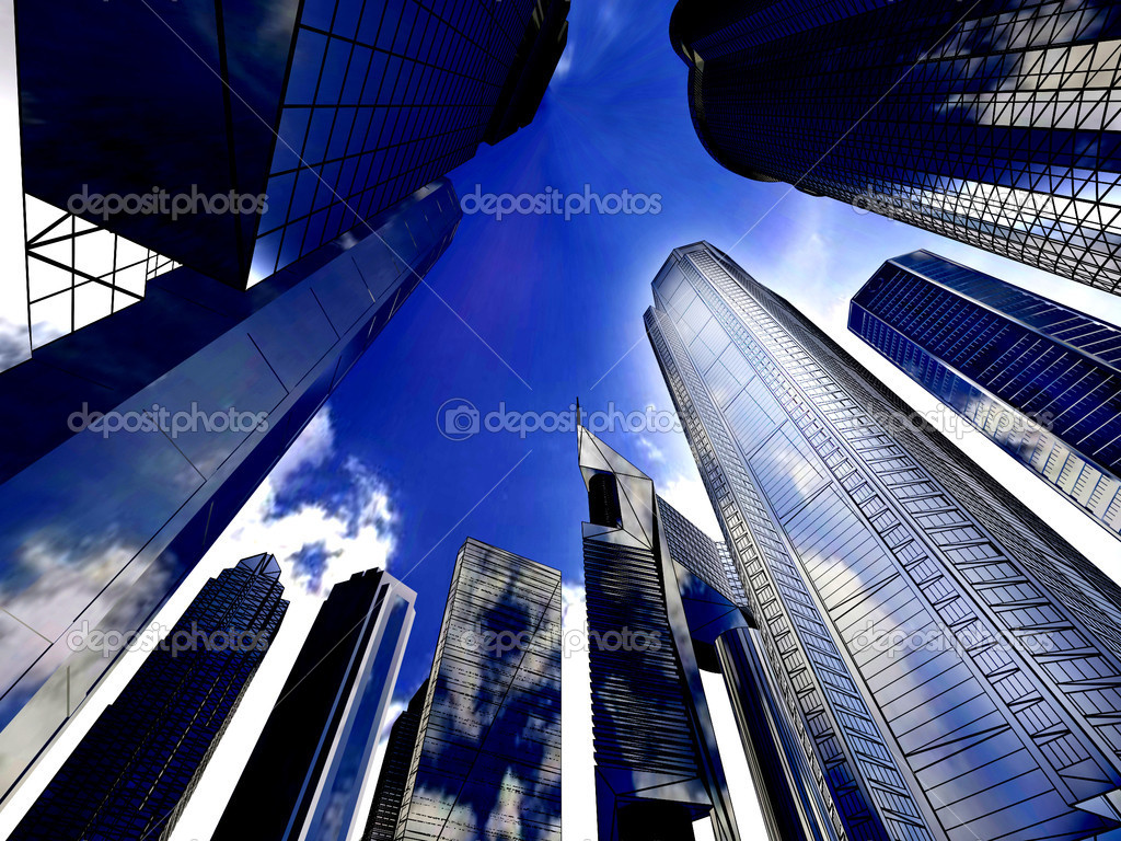 Corporate buildings in perspective Stock Photo by ©ArchManStocker 13324217