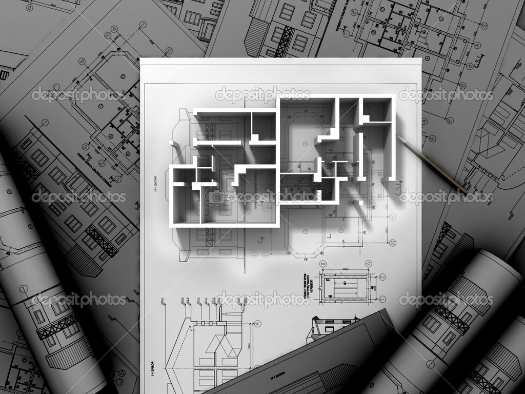 3D plan drawing — Stock Photo © ArchManStocker #13325316