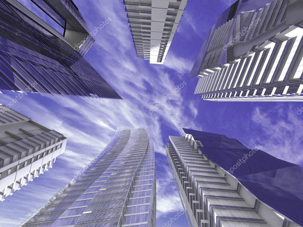 Corporate buildings in perspective Stock Photo by ©ArchManStocker 13328841