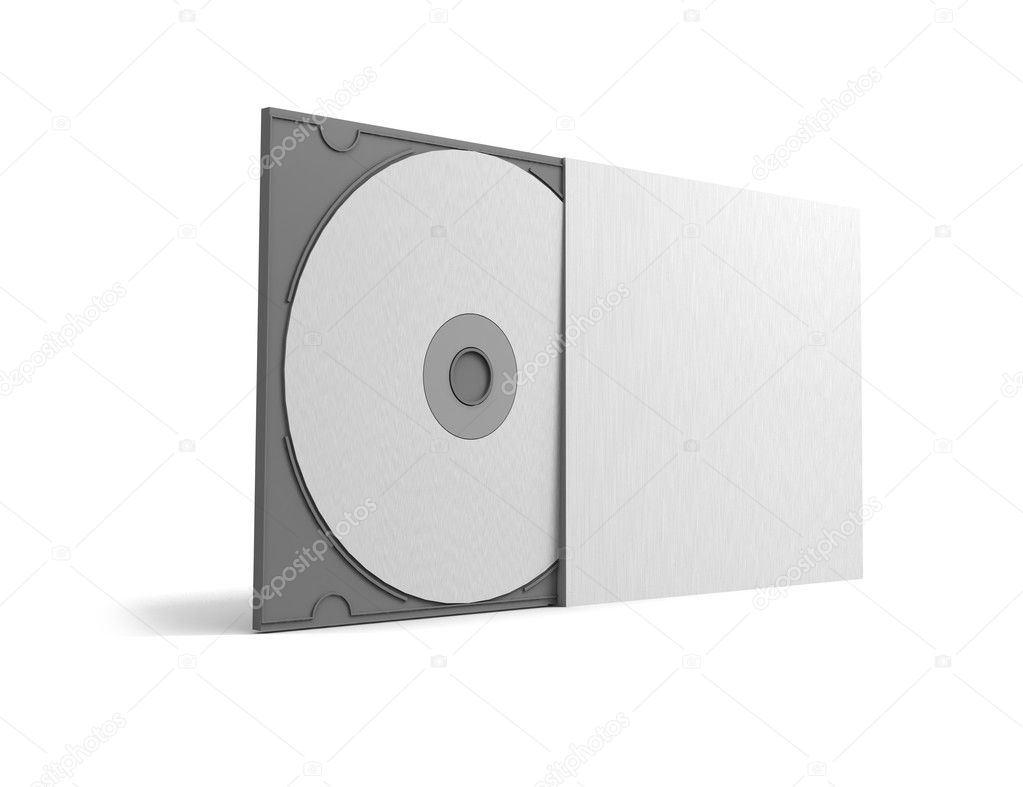 Blank DVD CD case and disc — Stock Photo © ArchManStocker #27866593