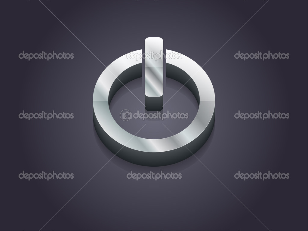 3d illustration of a power icon — Stock Photo © ArchManStocker #44350033